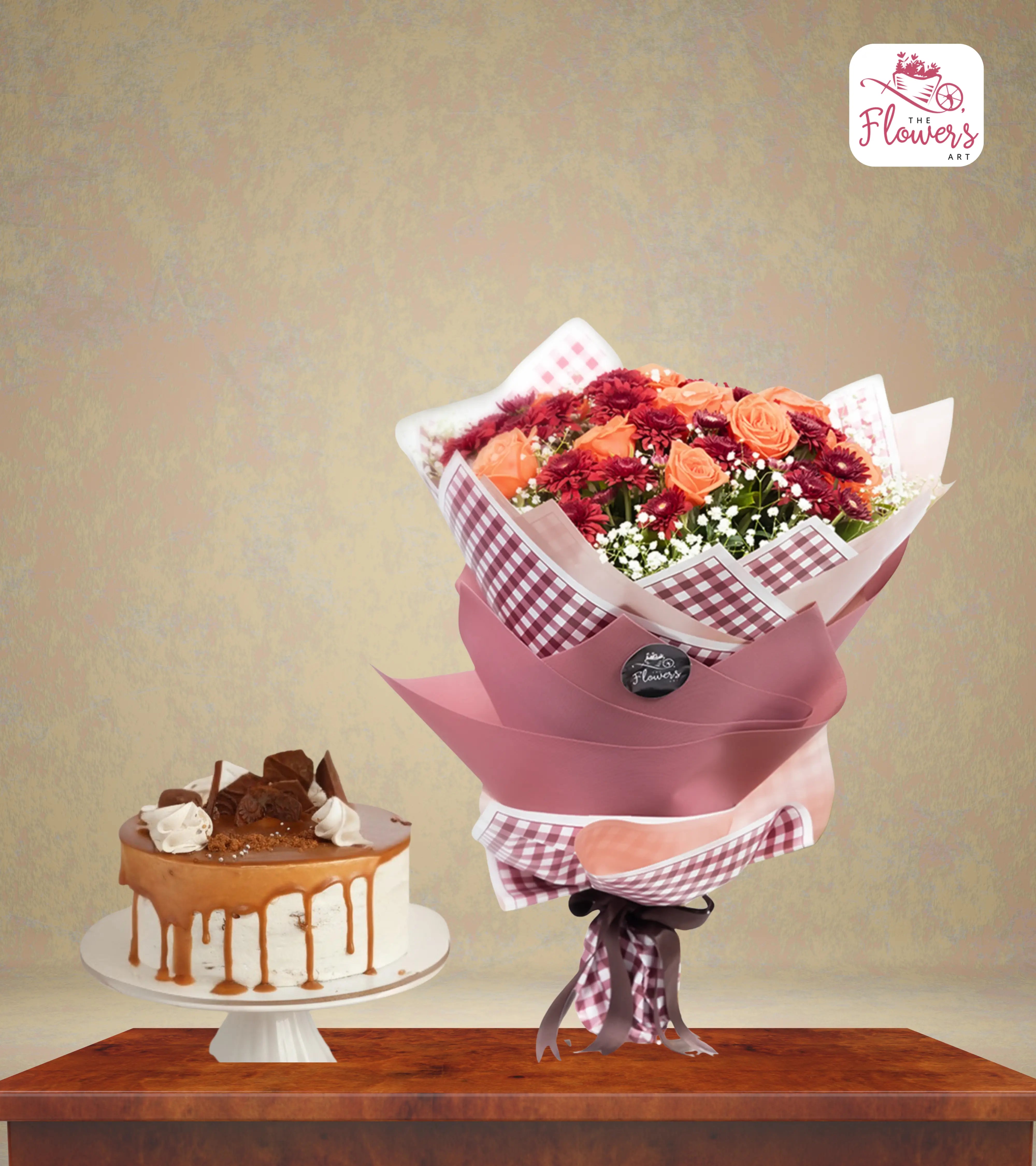Amber Bloom & Lotus Biscoff Cake – The Flowers Art
